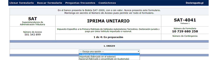 SAT Portal | Vehicle Registration in Guatemala